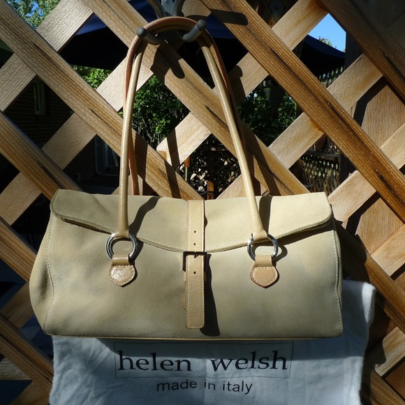 Helen Welsh | Bags | Helen Welsh Italian Tan Suede Handbag | Poshmark